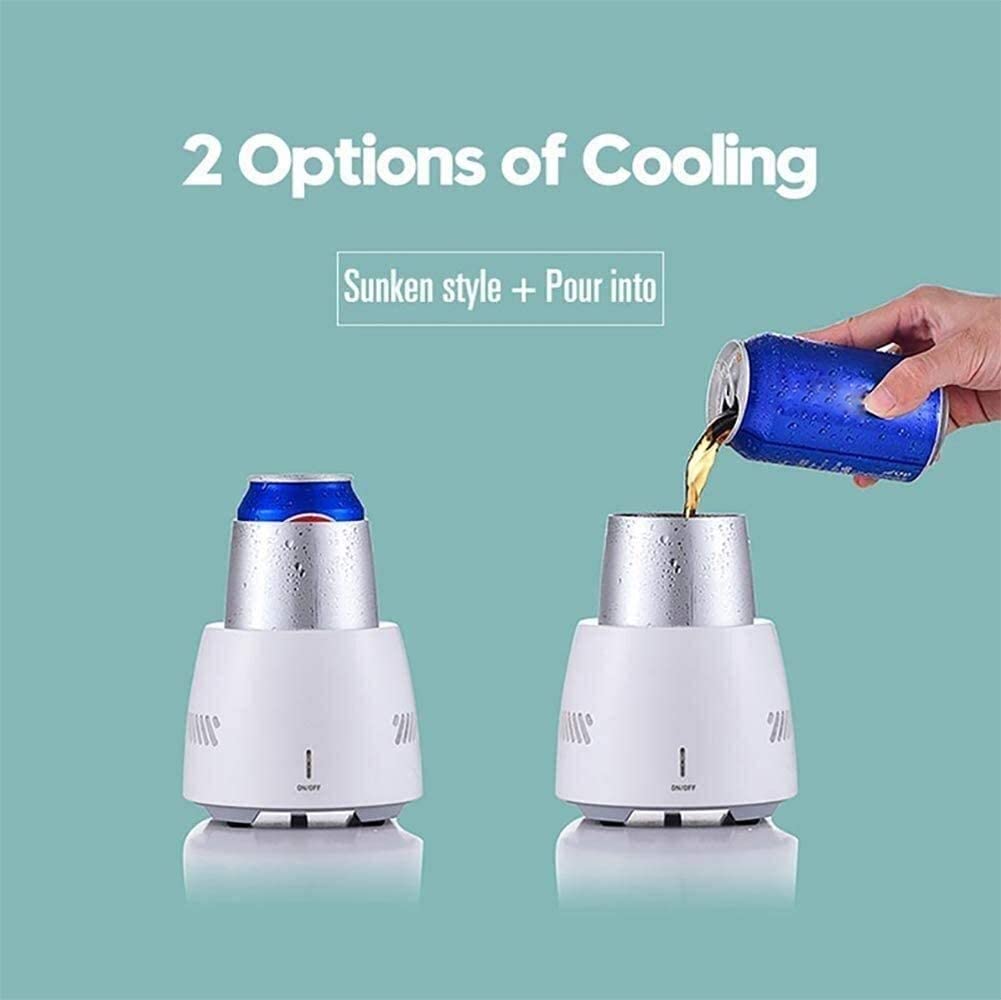 MXJCC Portable Mini Refrigerator Electric Summer Drink Cooler Kettle Drink Instant Quick Cooling Cup Home Office Cold Drink Machine Small Appliance Kettle (Color : Black)