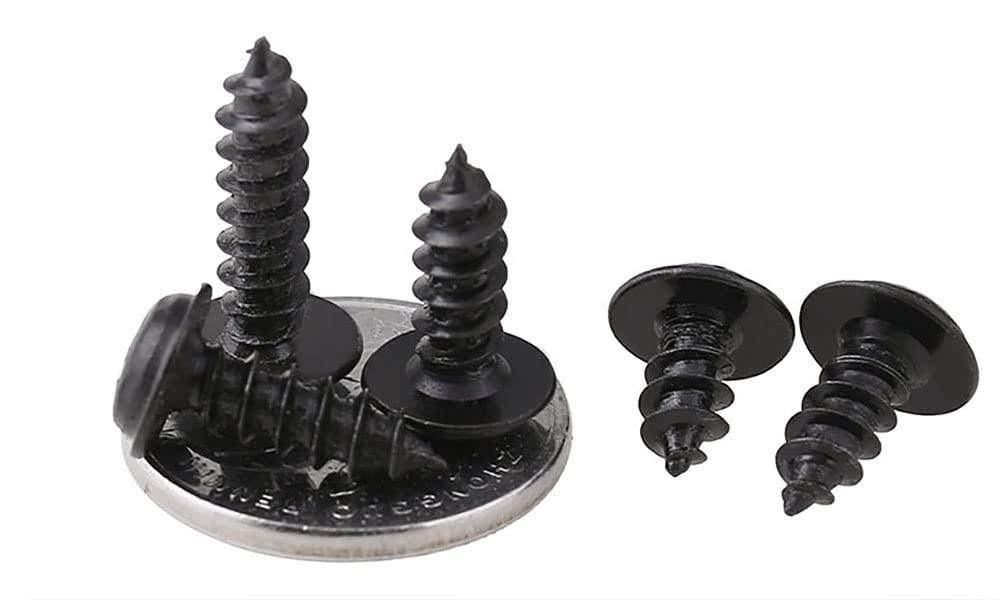 Smartsails M2.3 M2.6 M3 Phillips Round Head Carbon Steel Black Self Tapping Screws, Round Head Screws, Pan Head Screws with Washers 9 Sizes Self Tapping Screw Combo Kit,(990PCS)