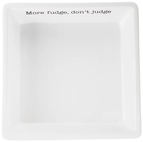 Mud Pie FUDGE SET, baker 2 1/2" x 10" x 10" | towel 26" x 16 1/2" | spatula 6"