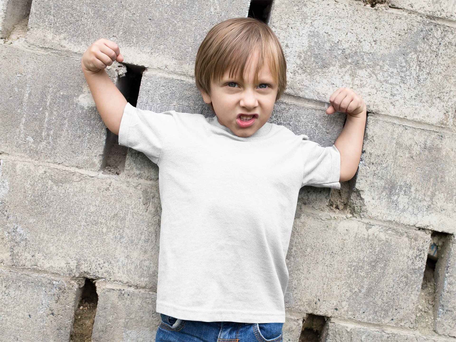 Toddler Distressed Bills Mafia Red Print 2T Toddler White T-Shirt
