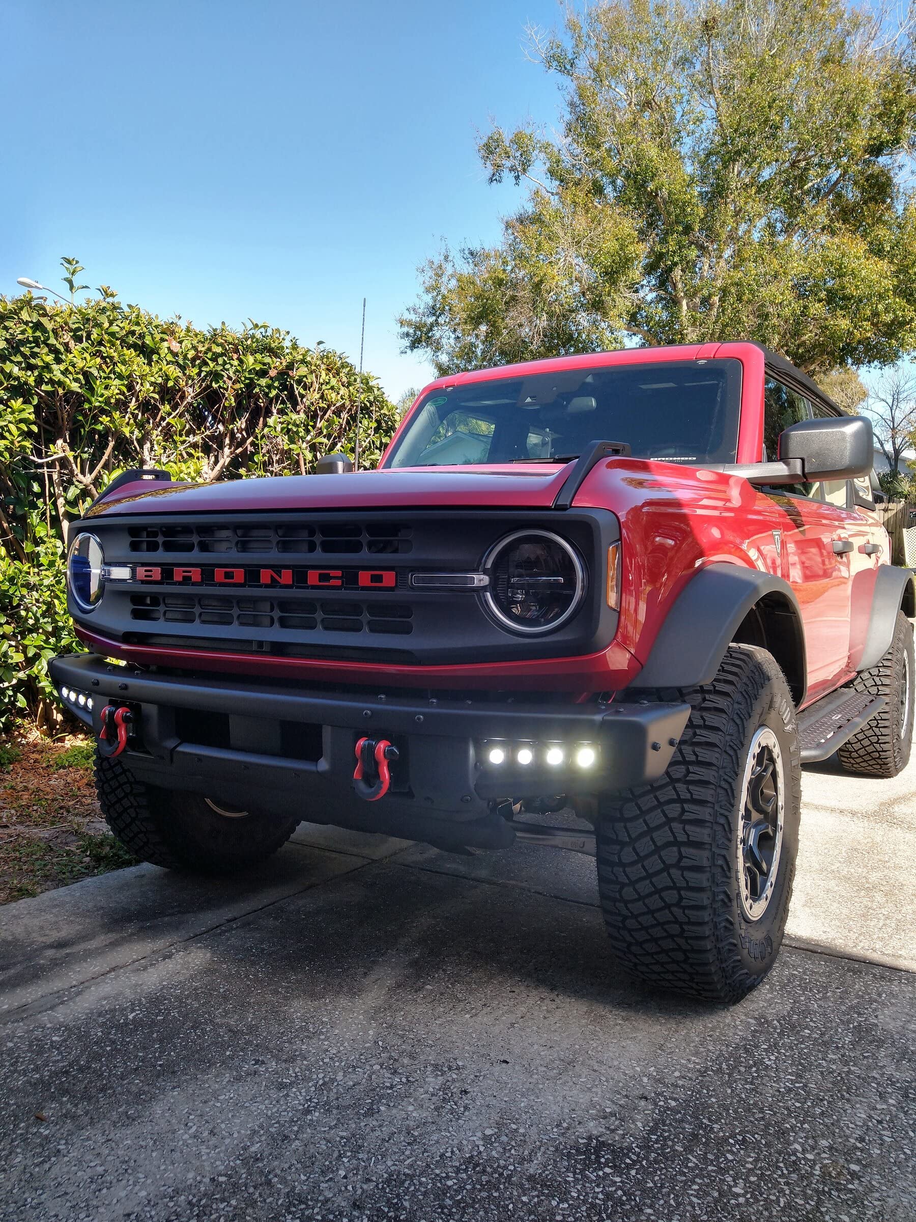 M&R Automotive LED Lights with Mounts and Hardware,Ultra-Bright 2021+ FORD BRONCO LED M&R MODULAR BUMPER FOG LIGHT KIT,Easy Install LED Light in 16000 LumenWhite and dual function AMBER DRL,BroncoTOP