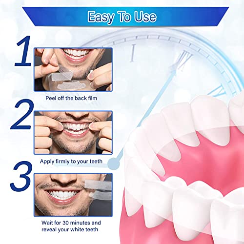 Teeth Whitening Strips, Non-Sensitive Teeth Whitening Kit 14 Sets Teeth Whitener for Tooth Whitening, Aids in The Removal of Smoking, Coffee, Soda, and Wine Stains