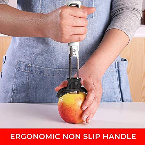 Mueller Premium Apple Corer - Easy to Use and Durable Core Remover for Pears, Bell Peppers, Fuji, Honeycrisp, Gala and Pink Lady Apples even Cupcakes β Surgical Stainless