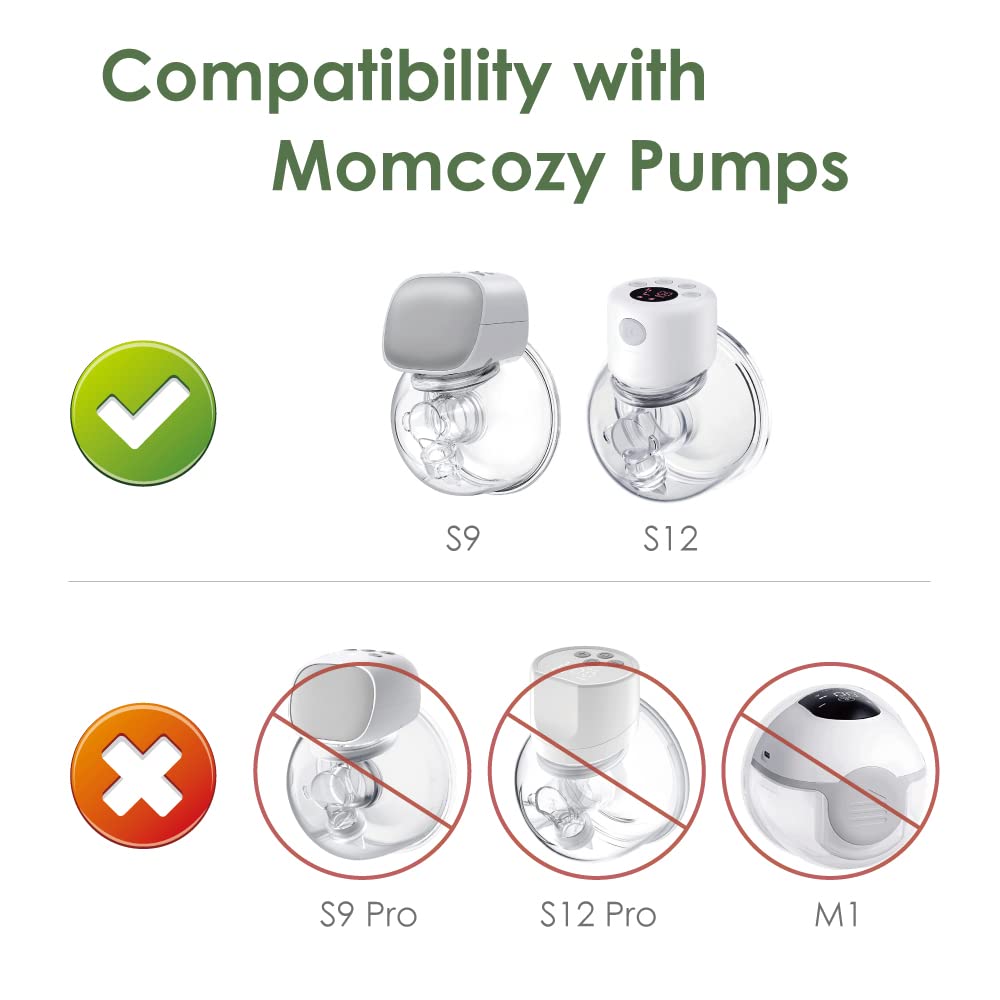 Maymom Flange Inserts 10mm (Long) Compatible with Medela 24mm PersonalFit Shield, Spectra 24mm, Freemie 25mm Cup, Willow 24 mm Cup, Compatible with Momcozy Wearable 24mm Cup (S9, S10, S12); 2pc/pk