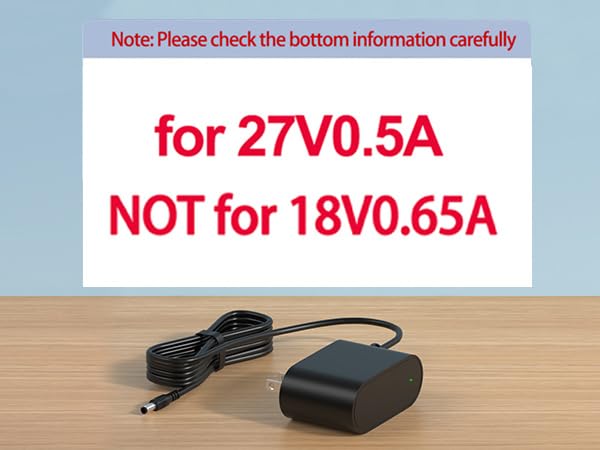 VHBW 27V Massage Gun Charger for Sharper Image Powerboost 1011666 1013002 1012667 1014747 1014392 1013983 1013985Deep Tissue Cordless Massager Gun Power Cord 6FT (Not for 18V Massage Gun)