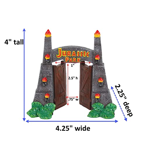 Penn-Plax Jurassic Park Officially Licensed Aquarium Decoration β Park Gate β Safe for Freshwater and Saltwater Fish Tanks β Small