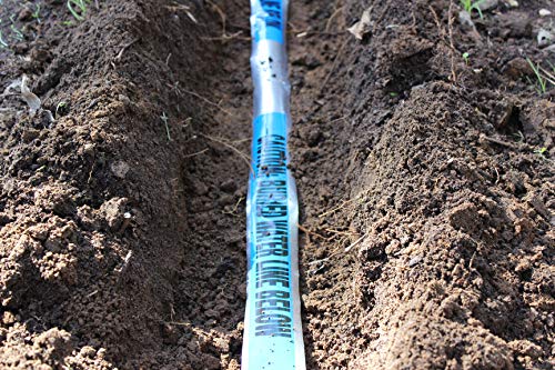 Swanson Tool Co DETB21005 2 inch by 1000 Foot 5 Mil Detectable Safety Tape "Caution Buried Water Line Below" Blue with Black Print