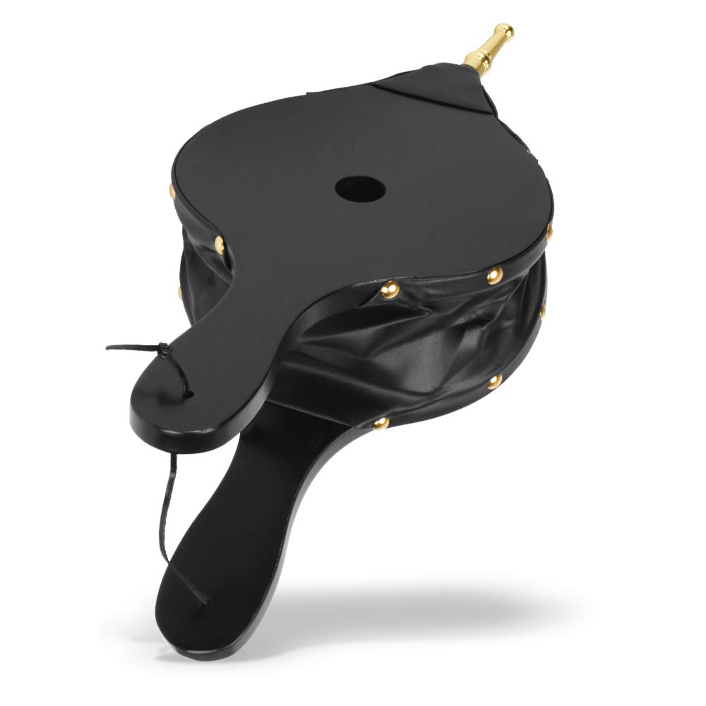KLOLKUTTA Fireplace Bellows 17"x 7.5" Wood Air Blower for Outdoor Camping BBQ Hand Bellow Barbeque Tools Accessories with Hanging Strap Black