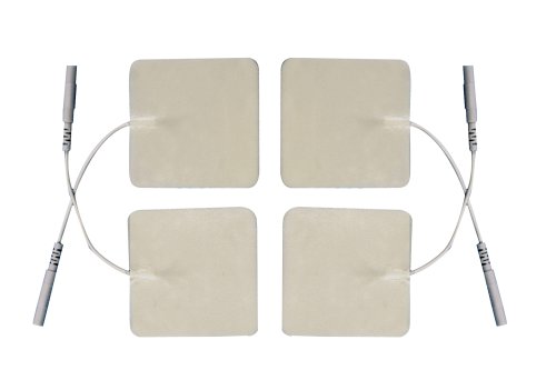 Premium 40 Electrode Pads for TENS - 10 Packs of 4 Electrodes 2.0" x 2.0" Each Preferred White Foam Backing with US Made Gel Adhesive by Eco-Patch®