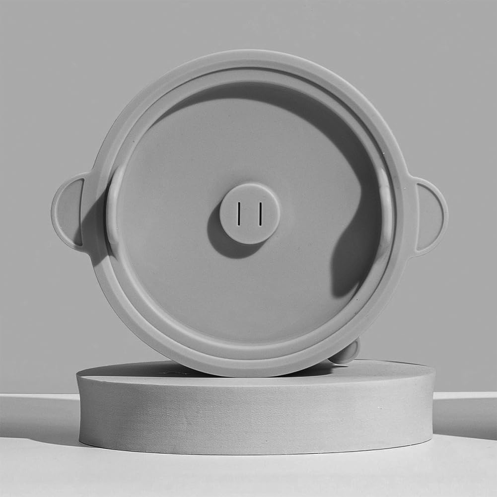 With Molly Microwave Low Carb Rice Cooker Container Diet Low Carb Rice Silicone Rice Cooker Gray