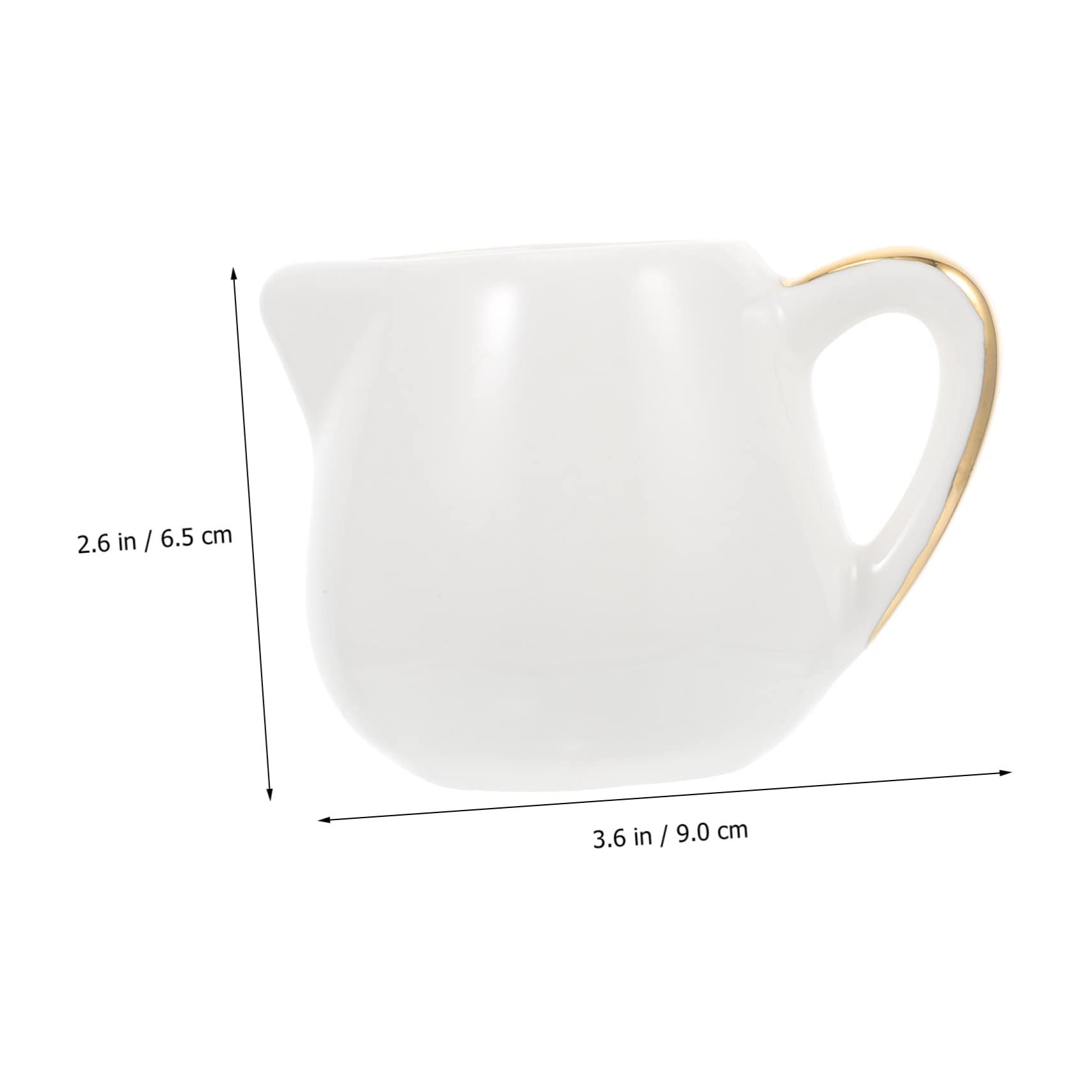 UPKOCH 1pc Milk Jug Cup Milk Creamer Pitcher Coffee Creamer Pitcher Ceramic Cream Jugs Porcelain Tea Cups Gravy Holder Soy Espresso Pot Ceramic Cup European Style Ceramics White Milk Foam