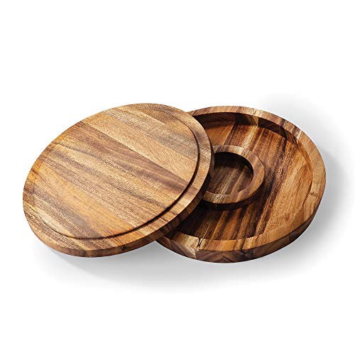 Outset Acacia Wood Cocktail Rimmer, 6.25" Diameter