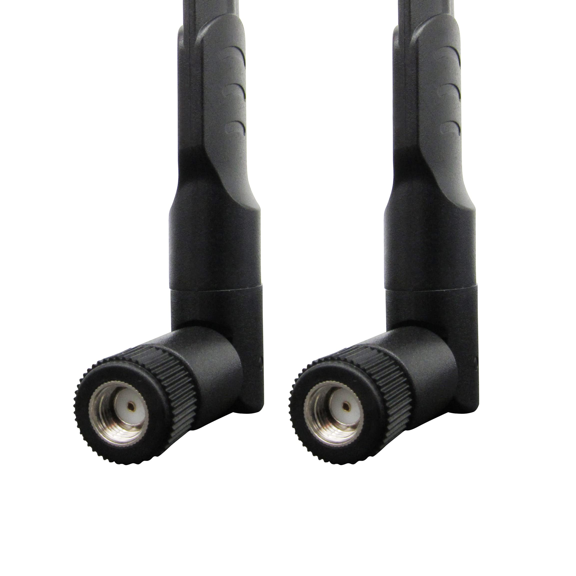 Rydocyee PC WiFi Antenna Dual Band 2.4Ghz/5.8Ghz 5dBi RP-SMA Male Connector (No Pin), Bluetooth WiFi Antenna for Desktop PC, Camera System, M.2 PCIE WiFi Card, Router and AV Receiver - 2 Pack