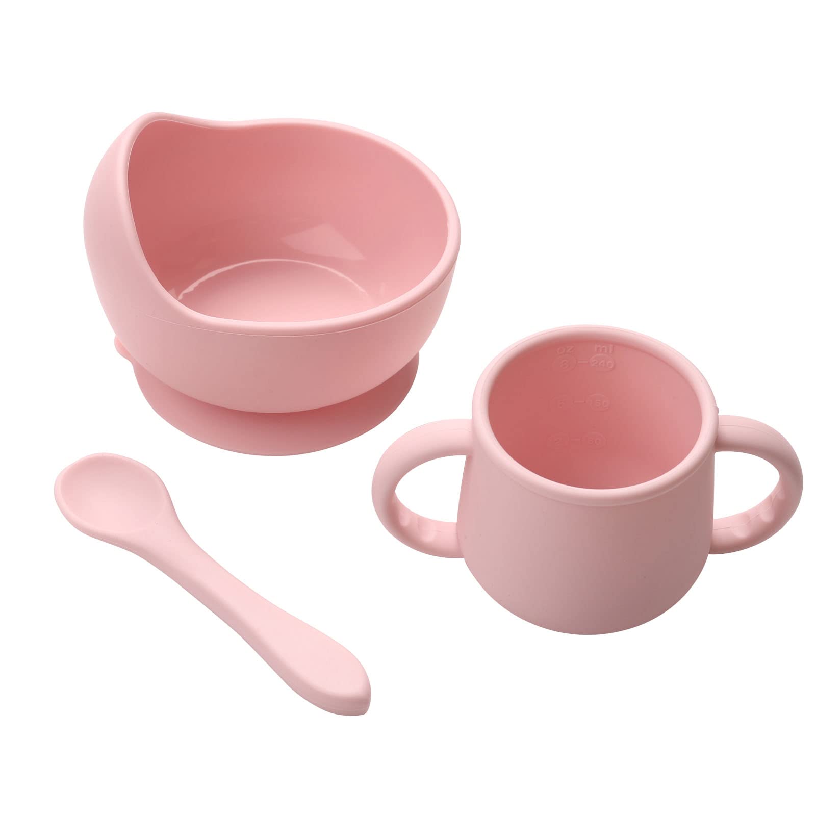 teanpoon suction bowls for baby|suction bowls for toddlers|Toddler Cups 100% Tiny Silicone Drinking Training Cup for Baby|Silicone Baby Feeding Set|2 easy- grip handles