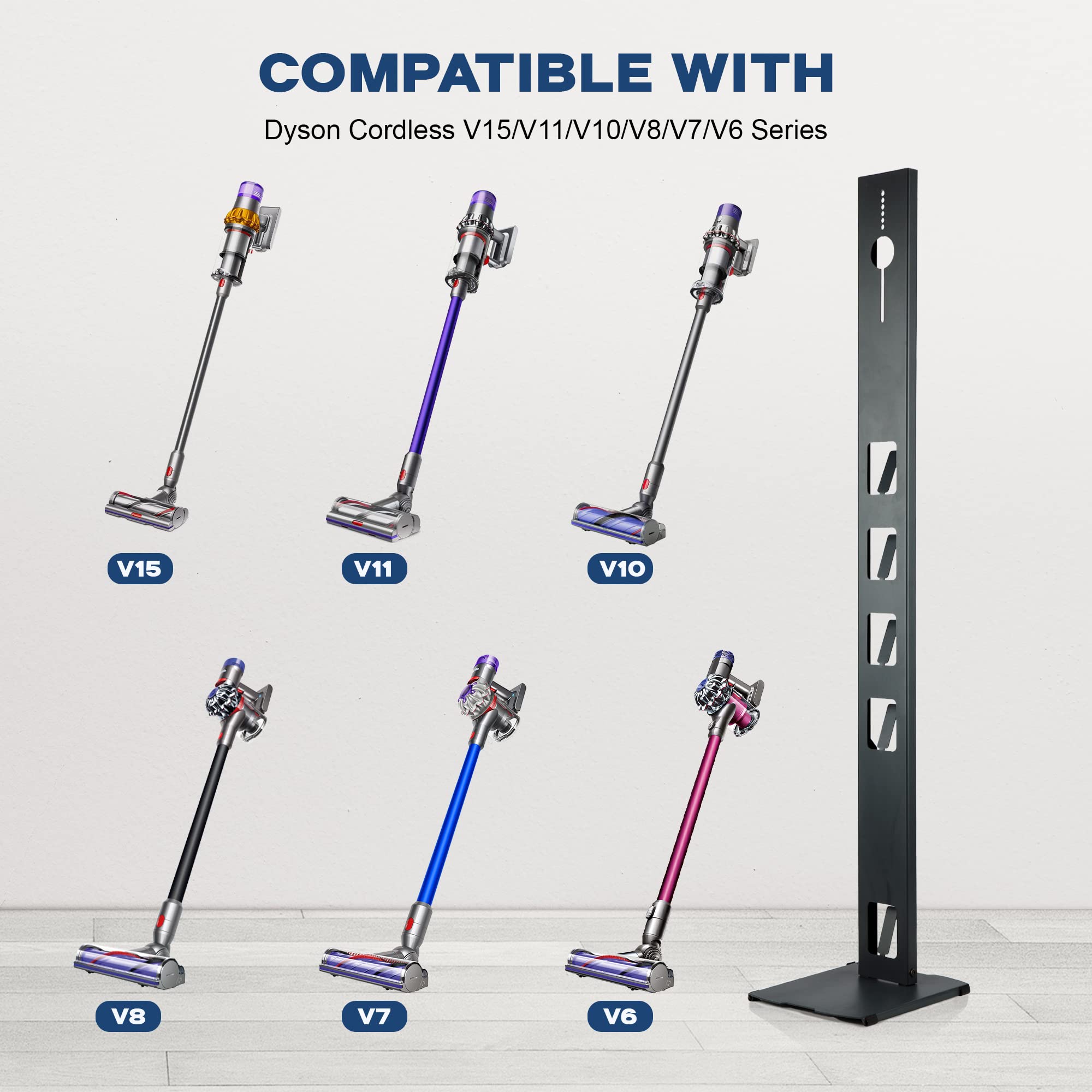 ibrush Docking Station for Dyson V15 V12 V11 V10 V8 Dyson Attachment Accessory Holder, Standing Docking Station for Dyson V Series and DC Series
