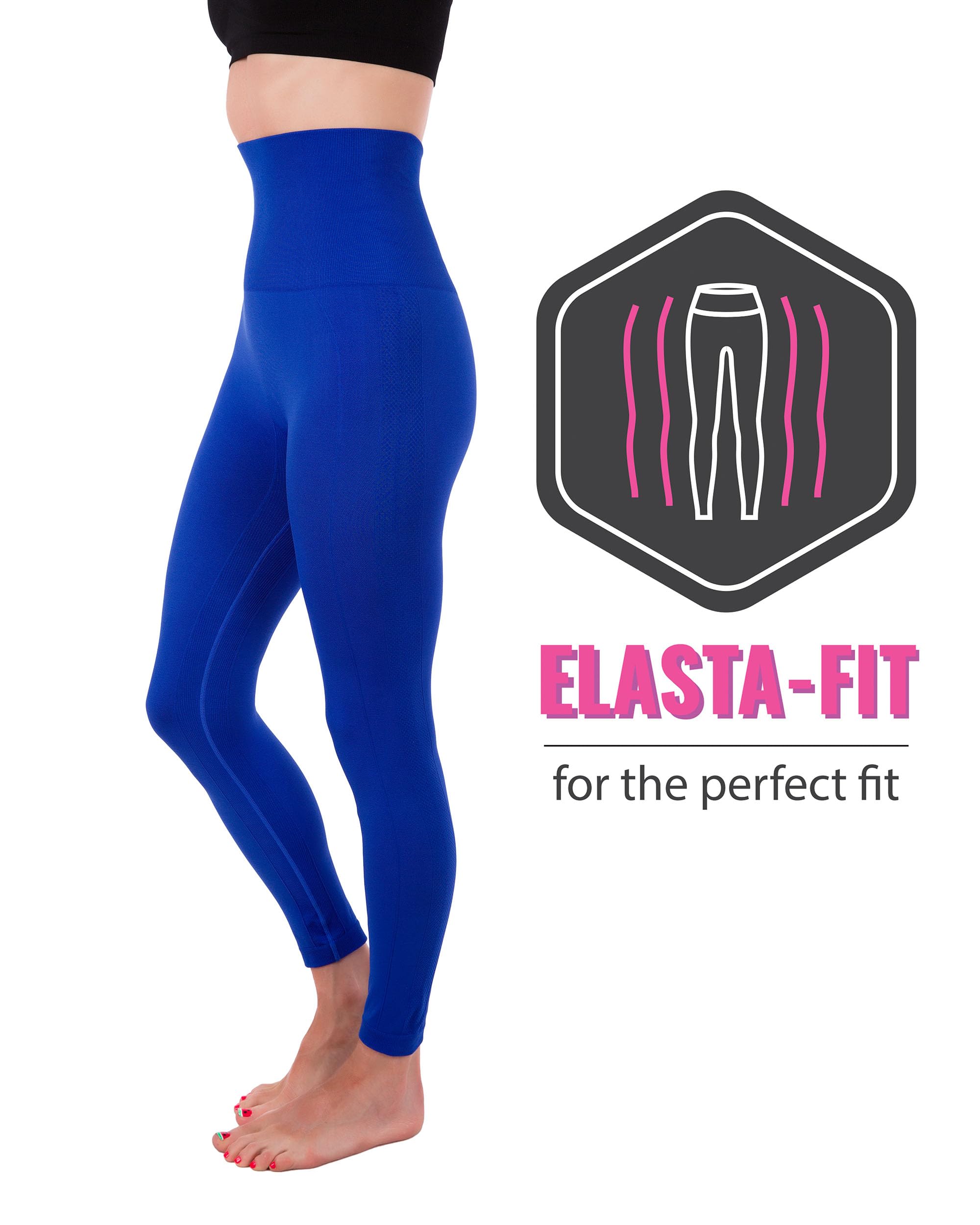 Homma High Waist Compression Leggings for Women Tummy Control Postpartum Leggings Seamless Yoga Workout Pants Royal S