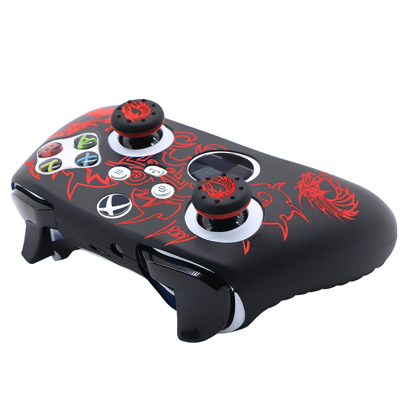 Protective Case for Xbox Series X/S Controller Skin Glitter Silicone Anti-Slip Silicone Cover Protector Compatible with Xbox Series S/X Controller with 2 Thumb Grips Caps