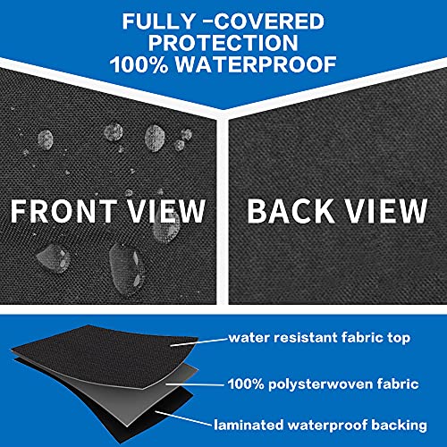 Stanbroil Pyramid Patio Heater Cover, Heavy Duty Waterproof Outdoor Heater Cover with Zipper, 21x21x90 Inch, Black&Camel