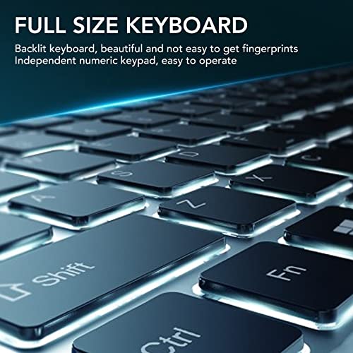 soobu Portable Laptop, FHD Screen 1920x1080 100-240V 15.6in Laptop for Windows 10 for Study (8+256G US Plug)