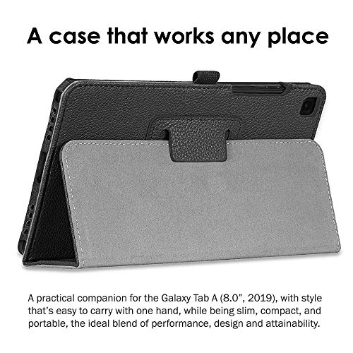 SAMSUNG Galaxy T290 Tab A 8-Inch 32 GB WiFi Android 9.0 Touchscreen Tablet Black (2019) International Version Bundle - Case, Screen Protector, Stylus and 32GB microSD Card