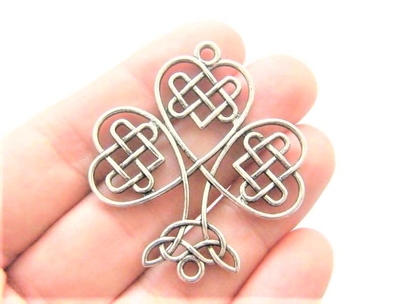 Mystic Celt Treasures- IRISH SHAMROCK SUNCATCHER -12" Irish Suncatcher, USA Handmade, Gift Wrapped, Irish, Shamrock, Ireland, Hearts, Emerald, Clover, Gift