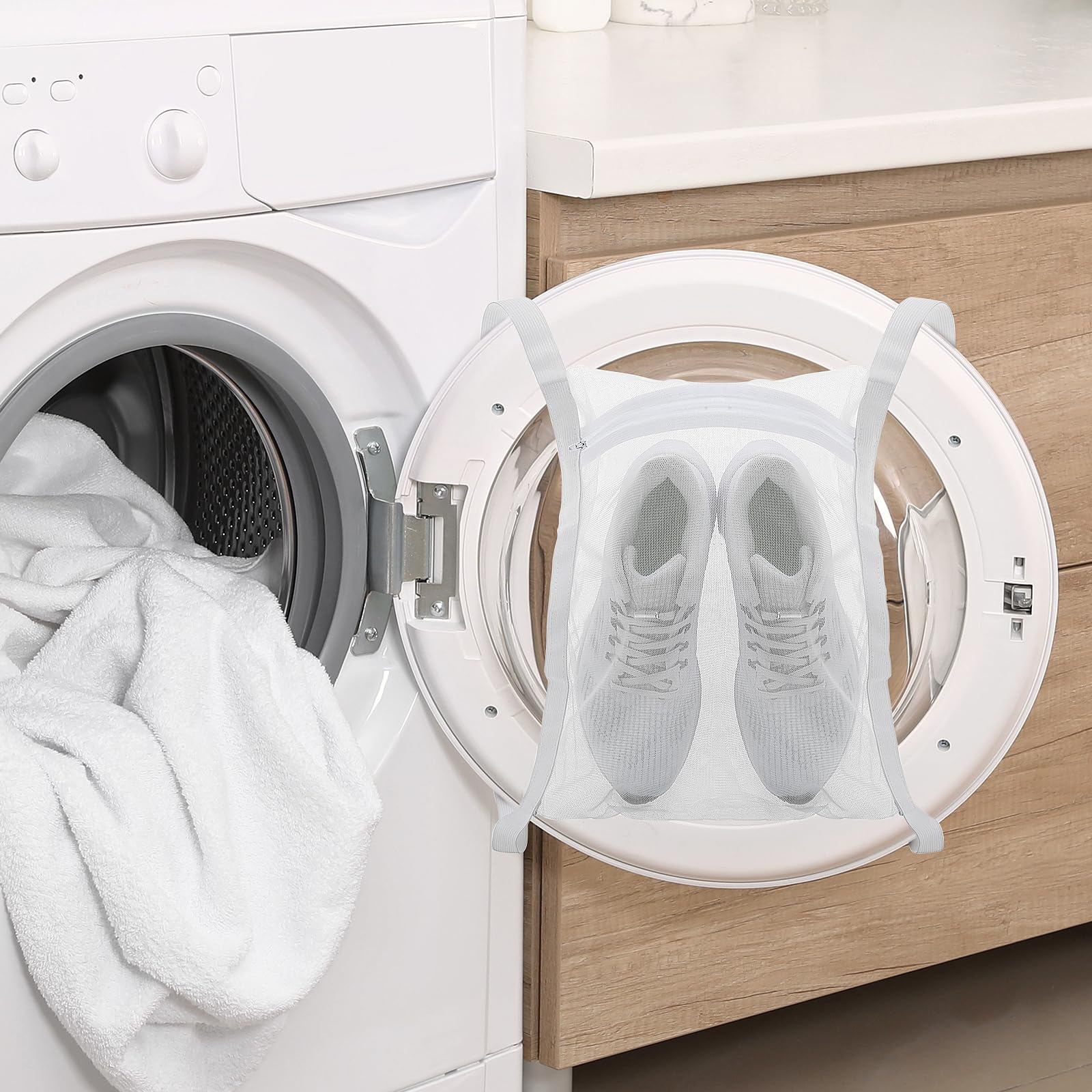 Shoe Washing Machine Bag,Mabor Mesh Washing Bags for Laundry,Reusable & Promotes Quick Drying,Laundry Bags Accessories for Men Women Home Dormitory