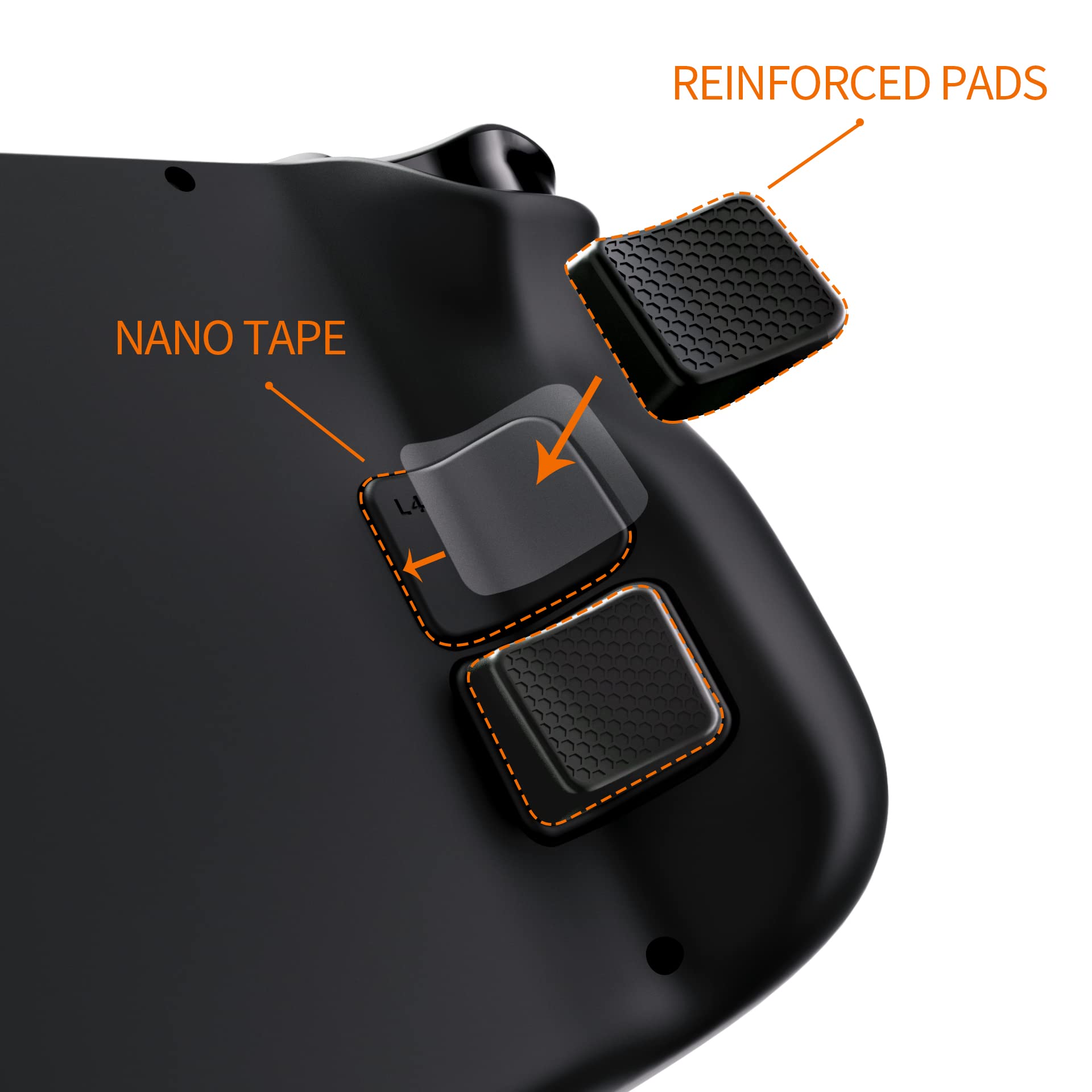 PlayVital Grip Pads & Back Button Enhancement for Steam Deck
