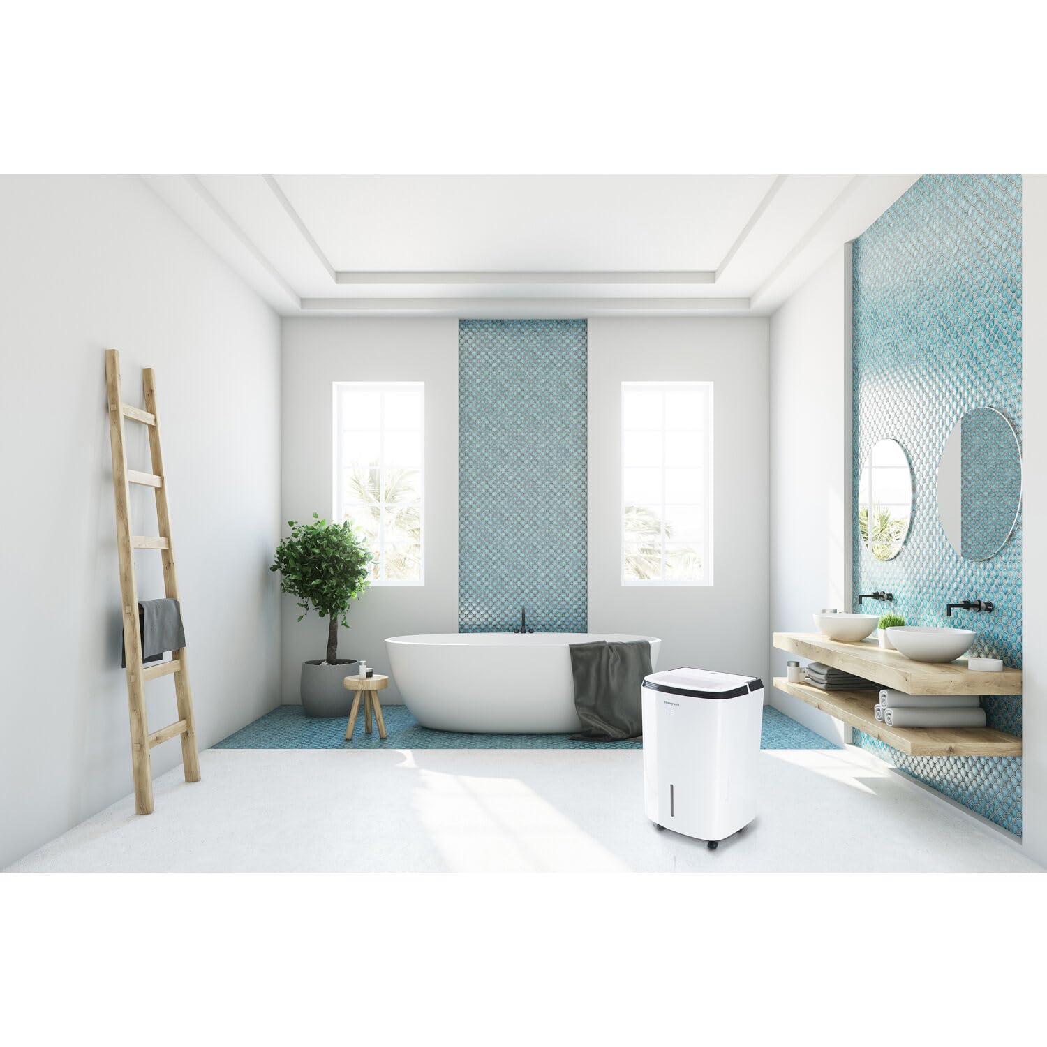 Honeywell 30 Pint Energy Star Dehumidifier with 5 Year Warranty for Basement & Medium Rooms with Mirage Display and Washable Filter to Remove Odor & Filter Change Alert