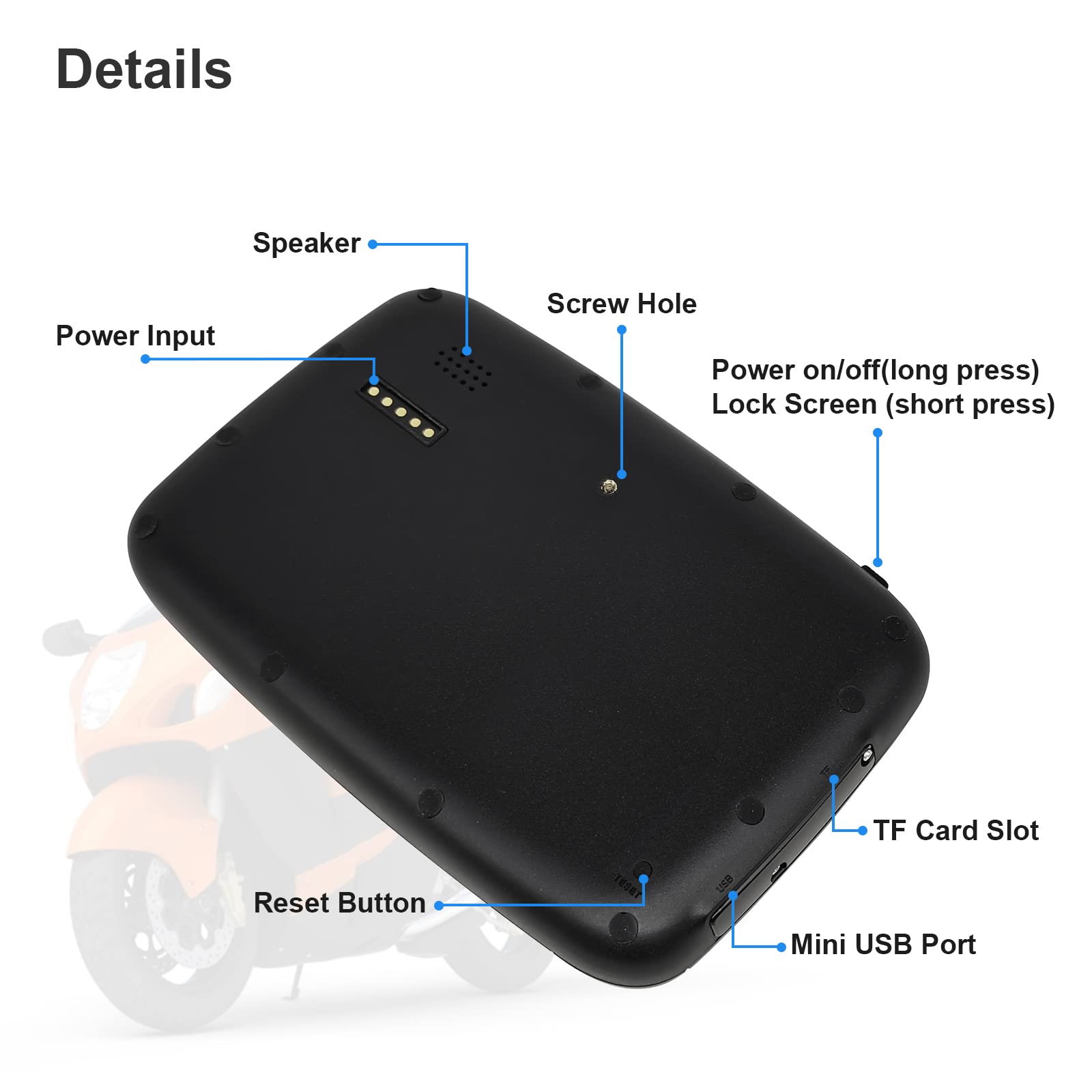 LBW Professional Wireless Apple Carplay/Wireless Android Auto Touchscreen for Motorcycle, 5 Inch Portable Motorcycle GPS Navigation System Via Car Play/Android Auto, IPX7 Waterproof, 5G Dual Bluetooth