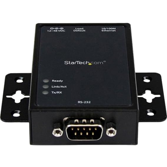 StarTech.com 1 Port RS232 to Ethernet IP Converter / Device Server - Aluminum - Serial over IP Device Server - Serial to IP Converter (NETRS2321P)