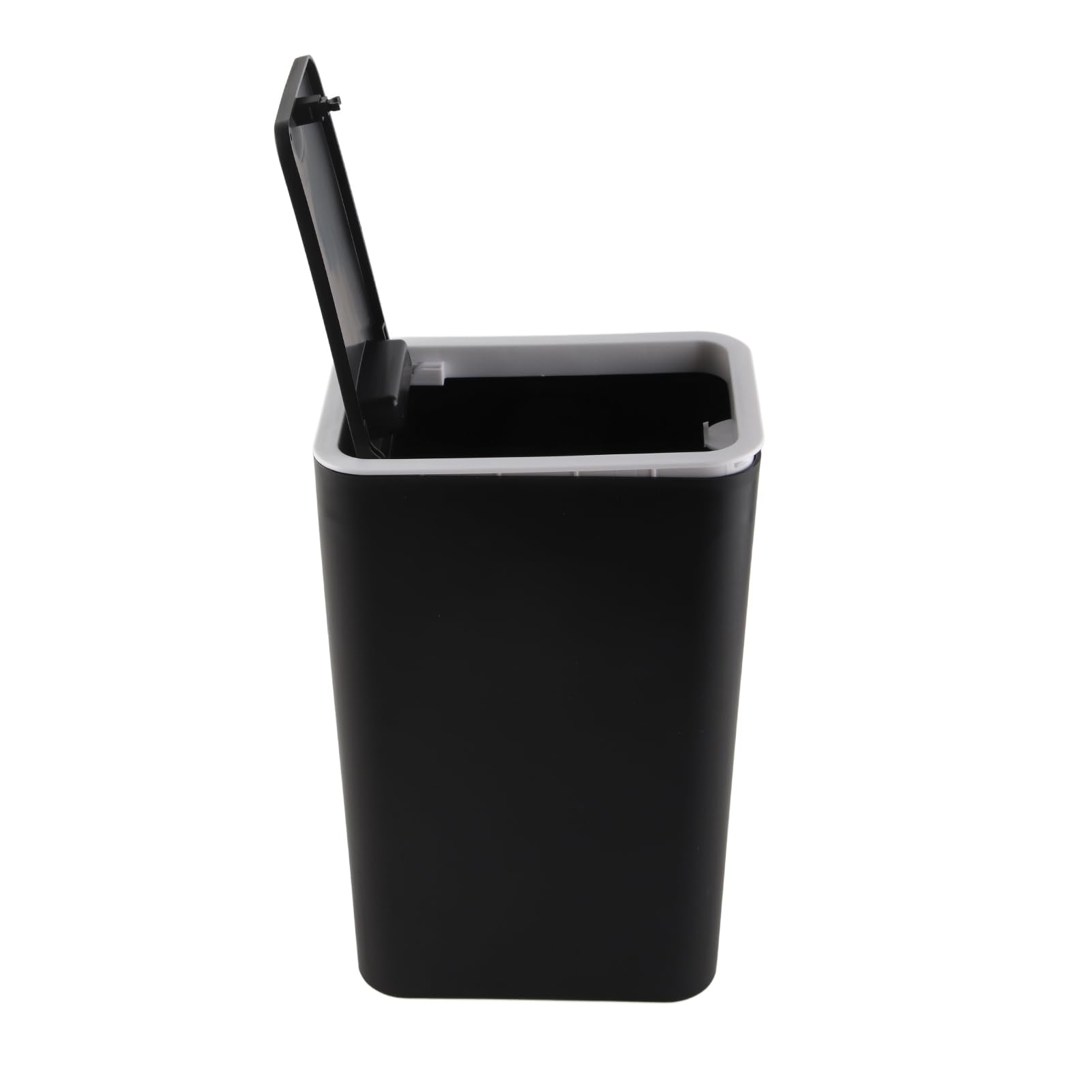 VIVIDPLOT Large Capacity Sealed Plastic Trash Bin for Home Kitchen Bathroom Living Room (Black)