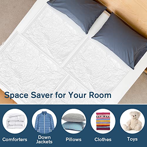 Vacuum Storage Bags, OFFSIR 16-Pack Vacuum Sealer Bags Space Saver Bags Compression Bags for Comforters Blankets Bedding,Vacuum Seal Bags for Clothes with Hand Pump-4 Jumbo,4 Large,4 Medium,4 Small