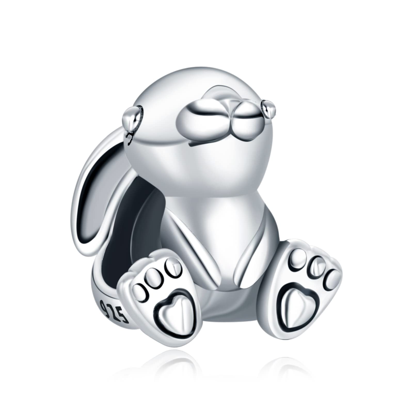 La Menars Charm for Bracelets 925 Silver Pendant Beads for Women's Bracelets & Necklaces Dangle for Valentine's Day Mother's Day Birthday Christmas Gift (Easter Nini Rabbit)