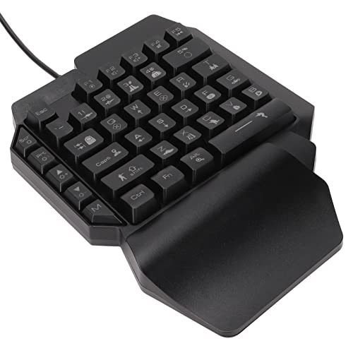 Onehanded Mechanical Keyboard, Waterproof Antislip onehanded Gaming Keyboard for Mobile Phone Computer