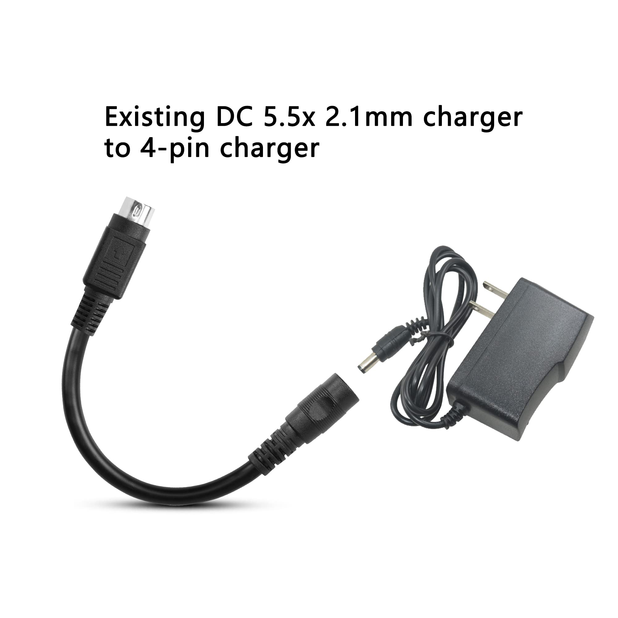 PNGKNYOCN 15CM 4 Pin DIN to 5.5 X 2.1mm DC Power Short Cable for CCTV Camera System Chargers Adapter (2-Pack)