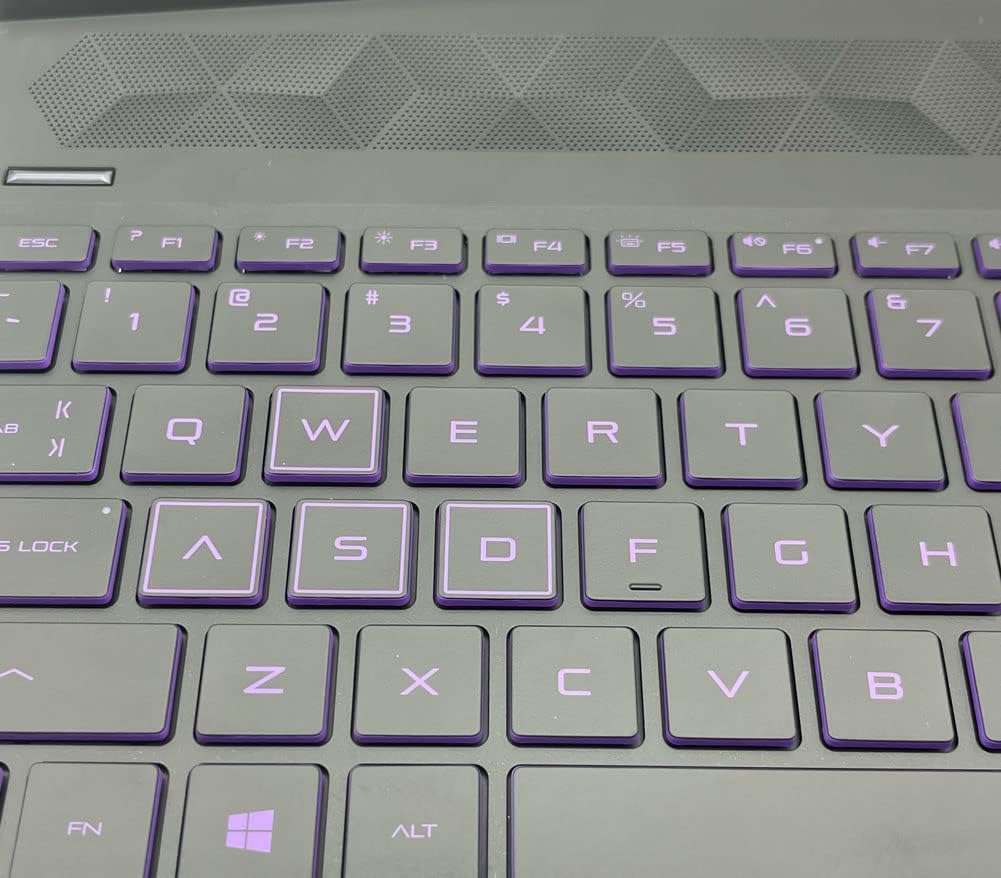 Replacement for HP Pavilion Gaming 15-DK 15T-DK TPN-C141 Laptop Upper Case Palmrest with Purple Backlit Keyboard Assembly L57596-001 AP2K8000320
