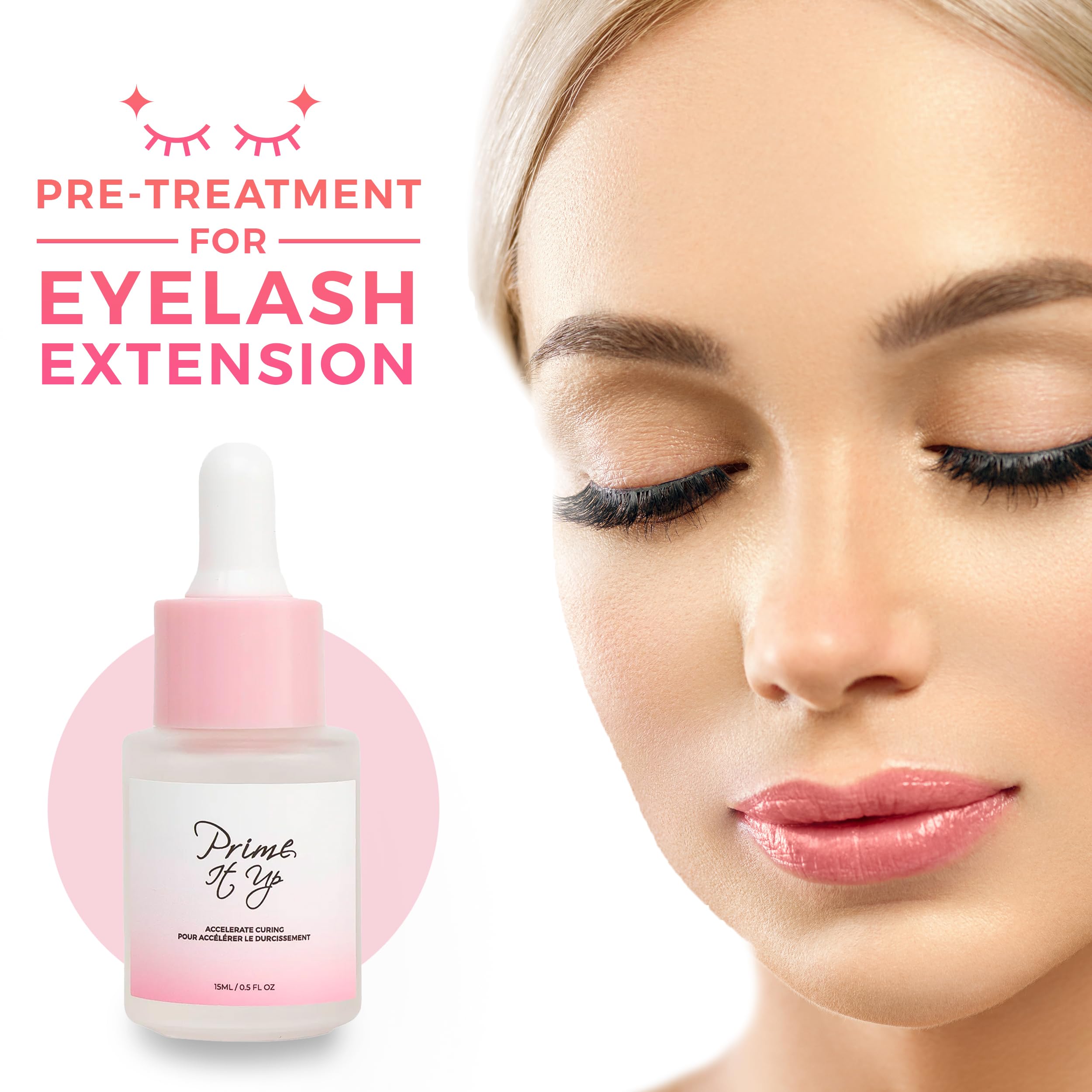 LLBA Eyelash Extension Primer 15 ML - Increase Adhesive Bonding Power | Easily Removes Proteins and Oils/Oil Free/Longer Extension Retention (Prime it up) (Packaging May Vary)