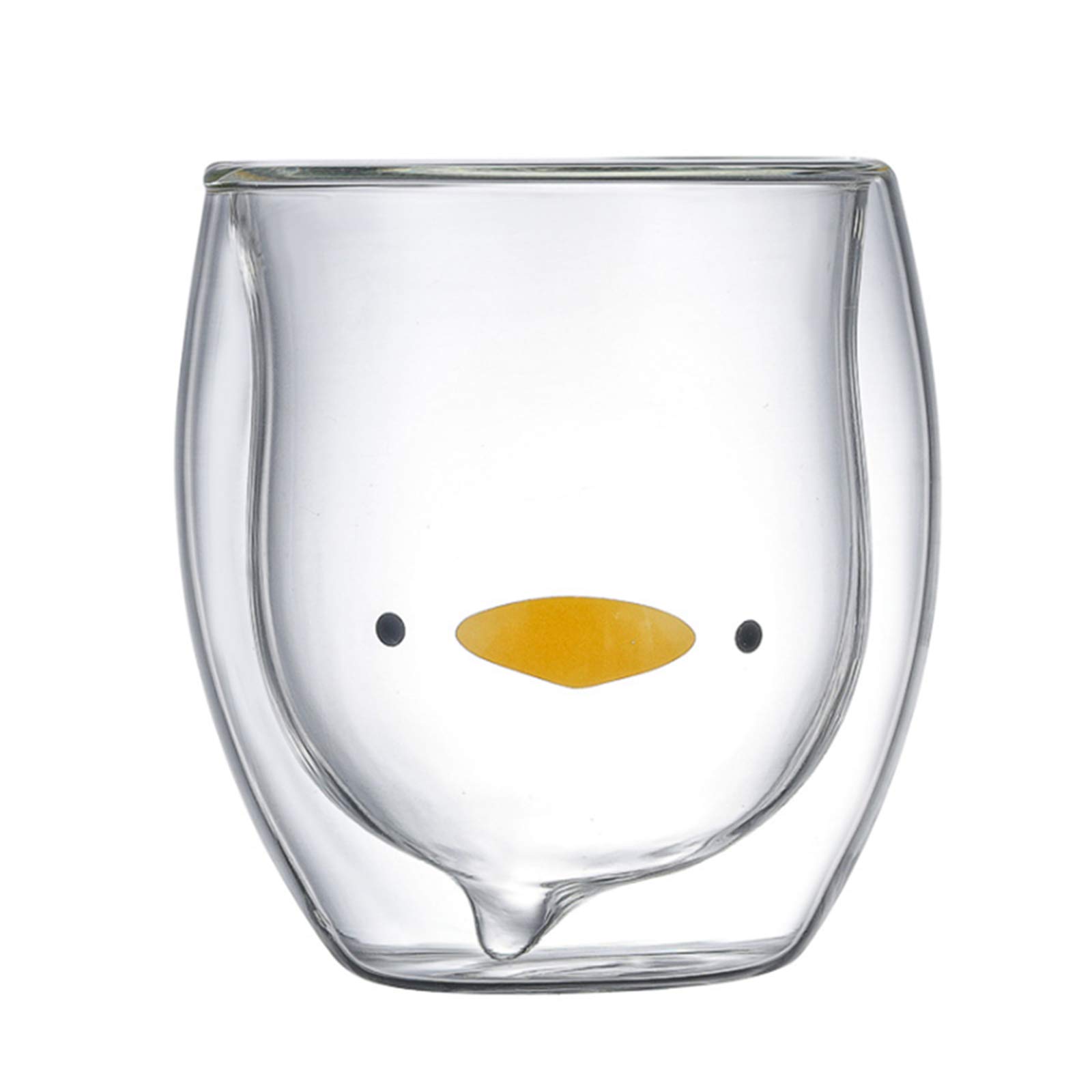 MOOVGTP 4Pcs Cute Coffee Mugs, Bear Duck Cat Tea Cup Double Wall Glass Mugs Milk Cup for Office and Personal Birthday 4 Count Pack of 1 201211ZY074444 8997 1506569821