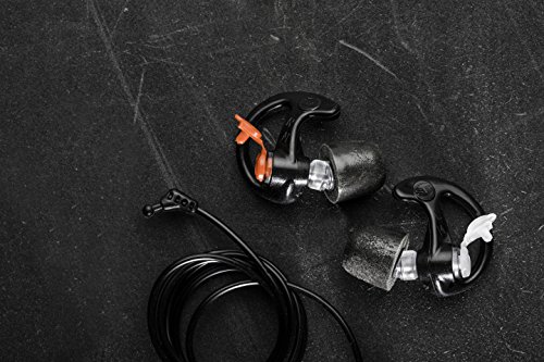SureFire EP7 Sonic Defenders Ultra filtered Earplugs w/ Comply Canal Tips, reusable, Black, Medium