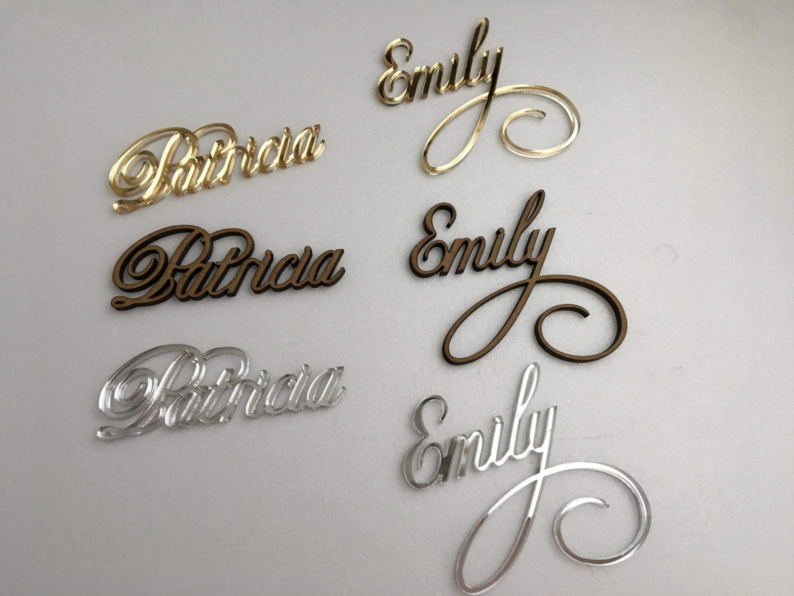 Personalized Wedding Signs Acrylic Place Cards Place Name Settings Wooden Custom Guest Table Names Laser Cut Name Formal Wedding Invitation Escort Cards Wood Bride Groom Party Decorations Event Decor