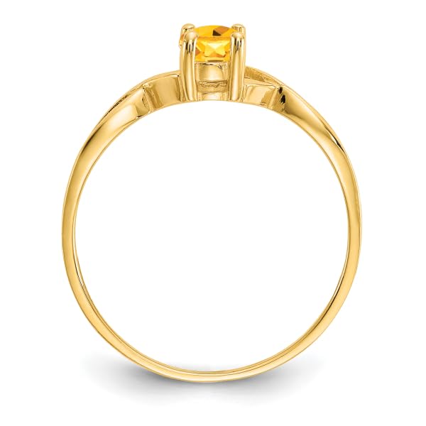 IceCarats 10K Yellow Gold Orange Citrine Ring Gemstone Band November Birthstone Jewelry Size 7