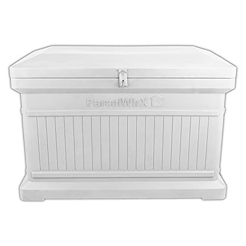 RTS Companies Inc 550200500A7681 ParcelWirx Storage Cabinet, with Hinged Lid, Slate Grey