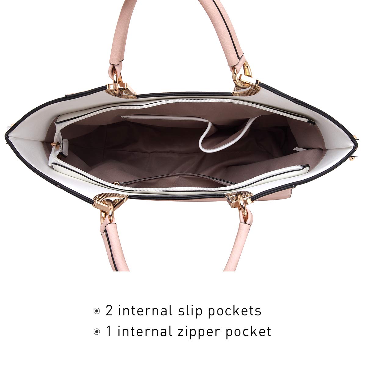 MARCO M KELLY Handbags and Purses for Women PU Leather Satchel Shoulder Bags Ladies Top Handle Work Tote with Wallet