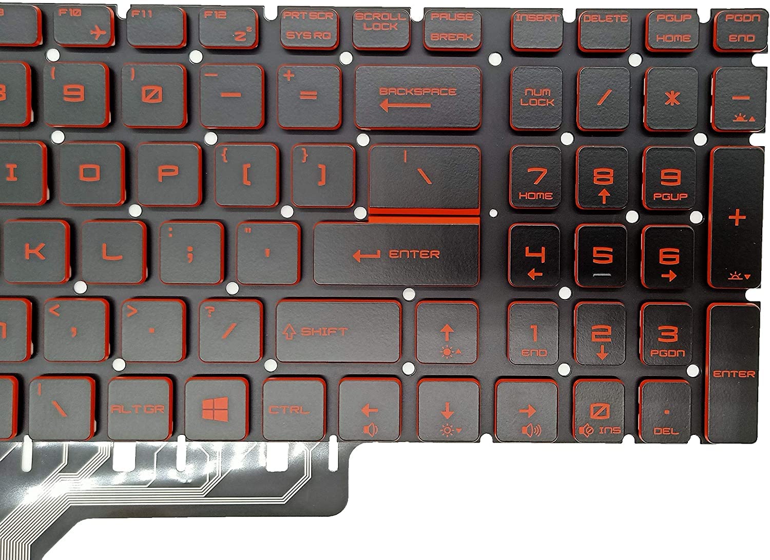 Replacement Keyboard for MSI GS75 GP75 GE75 GF75 GL65 GL75 GS63 GS63VR GE63 GL62 GL63 GE72 GL72 GP72 GT72 GE73 GE73VR Series Keyboard with Backlit Red Frame US Layout