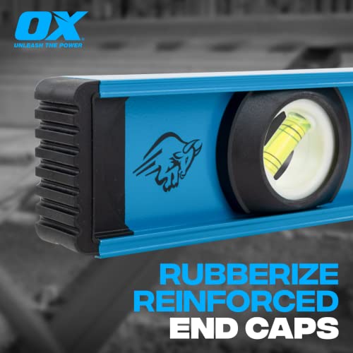 OX TOOLS Trade 36-Inch Aluminum "I" Beam Level with Vial Window | Magnetic & Reinforced End Caps