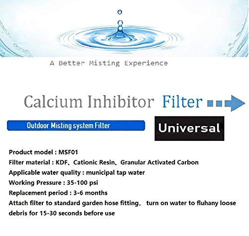 RUITN Misting System Calcium Inhibitor Filter (Pack of 2)