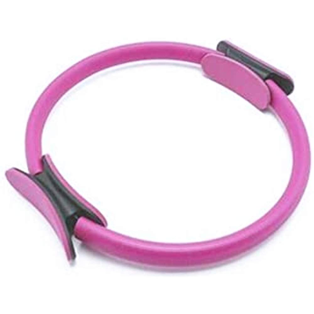 Hype Pilates Ring Yoga Circle Exercise Gym Fitness Body Trainer Magic Tool Dual Grip (Pink)