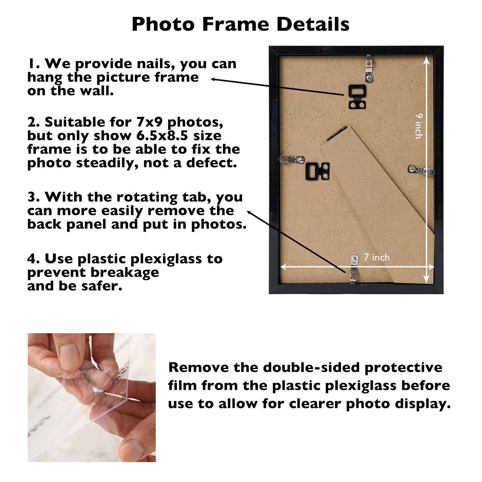 JCJMY 11x14 Picture Frame Set of 2 Rustic White for Wall Hanging- Wall Mounting Horizontally or Vertically, 11 x 14 Wall Gallery Poster Photo Frame for 11 by 14 Photo,2 Pack, Rustic White