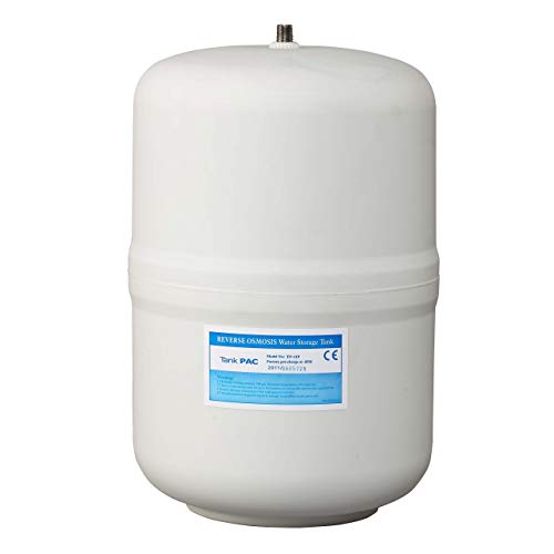 Plasteel Reverse Osmosis White Water Storage Tank 3.2 Gallon, Âźâ NPT SS, Pre-Charge 6 psi