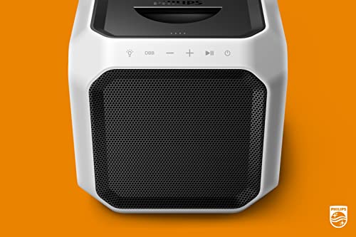 PHILIPS X7207 Bluetooth Party Cube Speaker with 360° Party Lights - Link up to 50 Speakers, Black